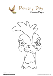 Poultry Day Coloring Pages For Kids – Free Printables - Kids Art & Craft