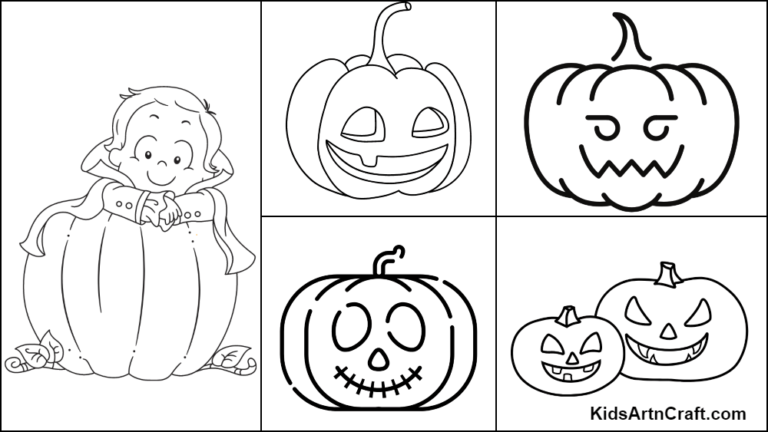 Pumpkin Coloring Pages For Kids – Free Printables - Kids Art & Craft