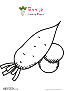 Radish Coloring Pages For Kids – Free Printables - Kids Art & Craft