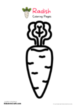 Radish Coloring Pages For Kids – Free Printables - Kids Art & Craft