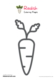 Radish Coloring Pages For Kids – Free Printables - Kids Art & Craft