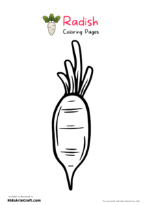 Radish Coloring Pages For Kids – Free Printables - Kids Art & Craft