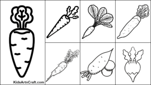 Radish Coloring Pages For Kids – Free Printables - Kids Art & Craft