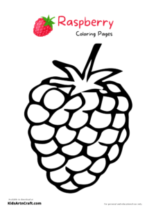 Raspberry Coloring Pages For Kids – Free Printables - Kids Art & Craft