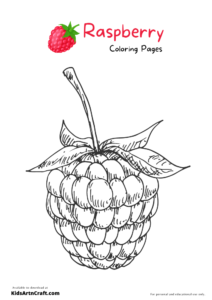 Raspberry Coloring Pages For Kids – Free Printables - Kids Art & Craft
