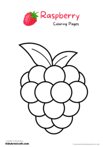 Raspberry Coloring Pages For Kids – Free Printables - Kids Art & Craft
