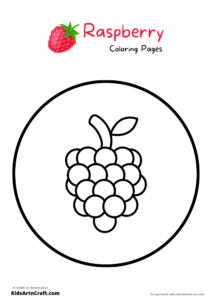 Raspberry Coloring Pages For Kids – Free Printables - Kids Art & Craft
