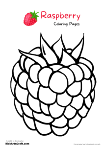 Raspberry Coloring Pages For Kids – Free Printables - Kids Art & Craft