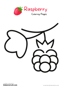 Raspberry Coloring Pages For Kids – Free Printables - Kids Art & Craft