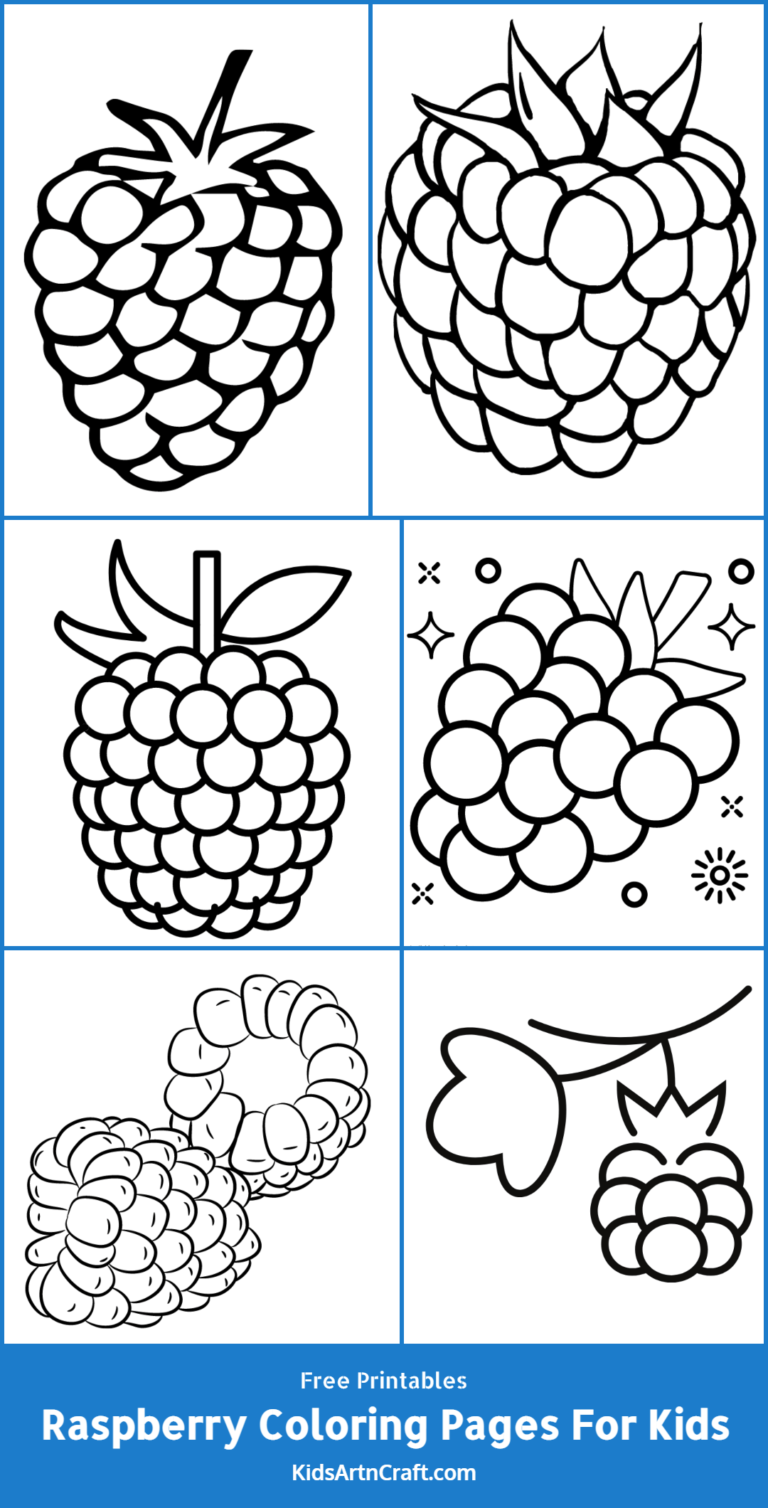 Raspberry Coloring Pages For Kids – Free Printables - Kids Art & Craft