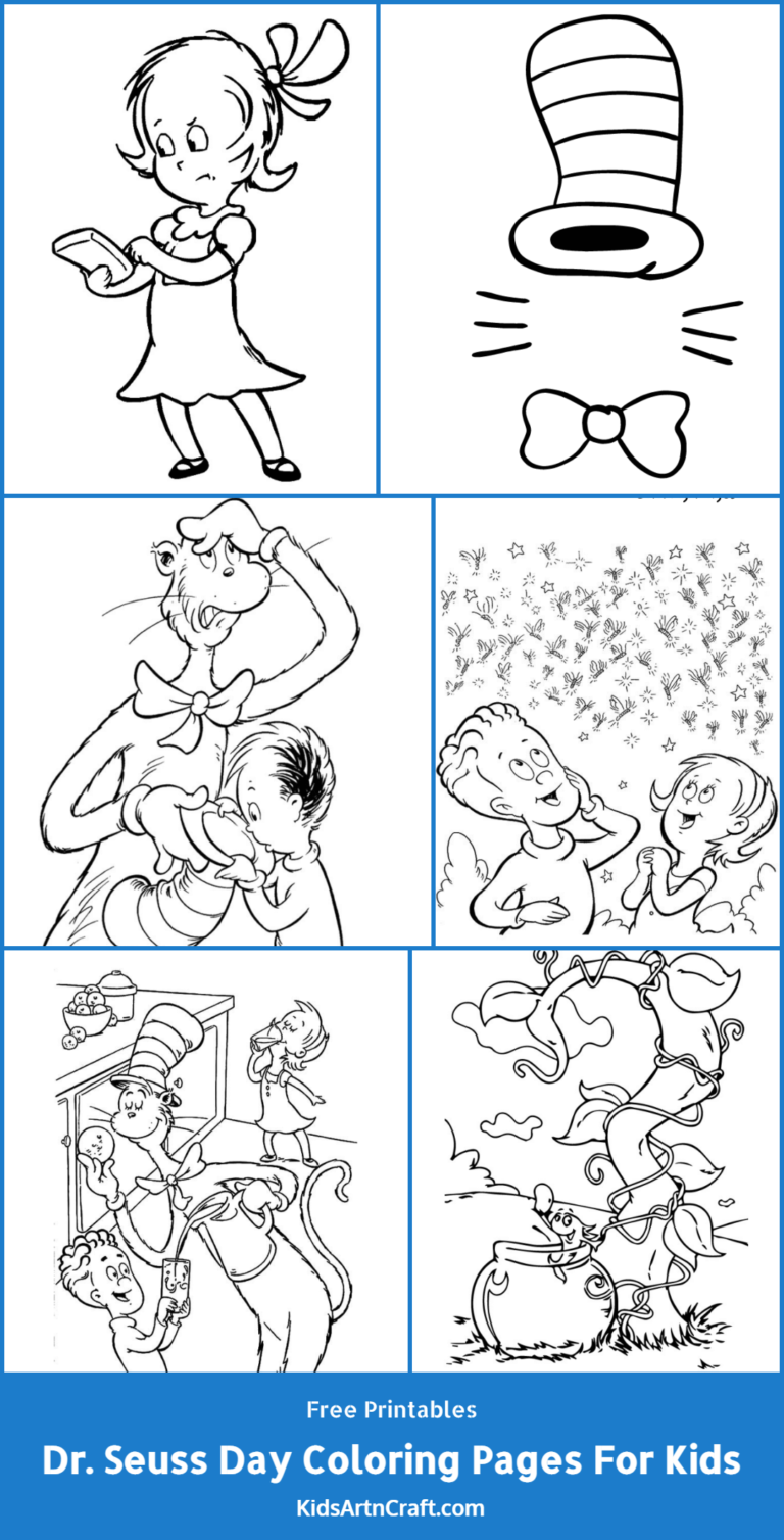 Dr. Seuss Day Coloring Pages For Kids – Free Printables - Kids Art & Craft