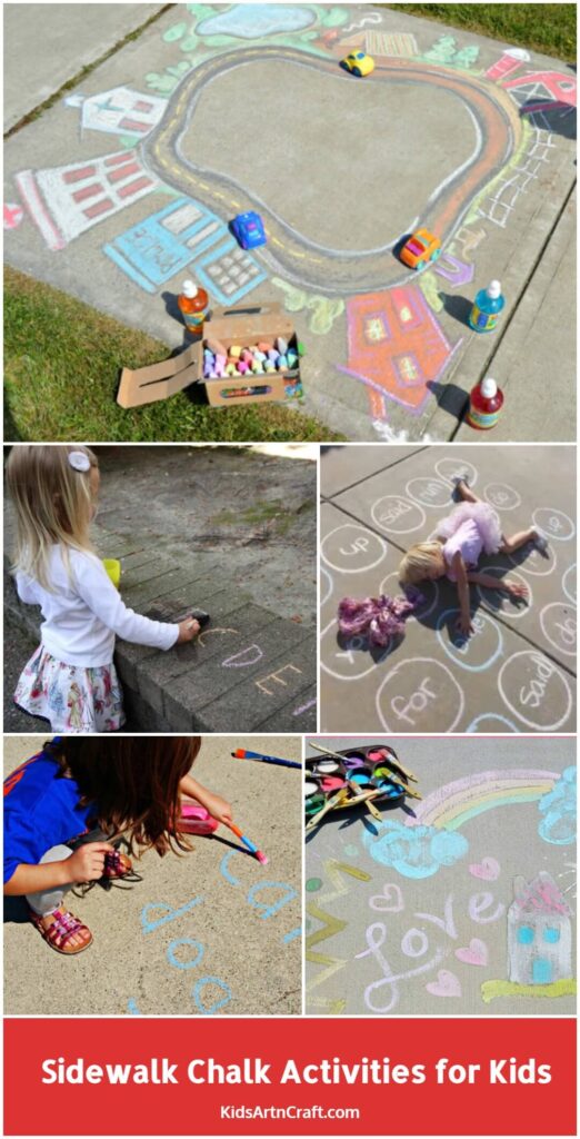 Sidewalk Chalk Activities for Kids - Kids Art & Craft