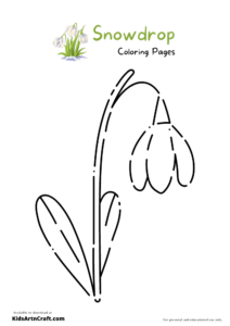 Snowdrop Coloring Pages For Kids – Free Printables - Kids Art & Craft