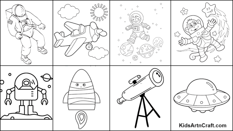 Space Day Coloring Pages For Kids – Free Printables - Kids Art & Craft