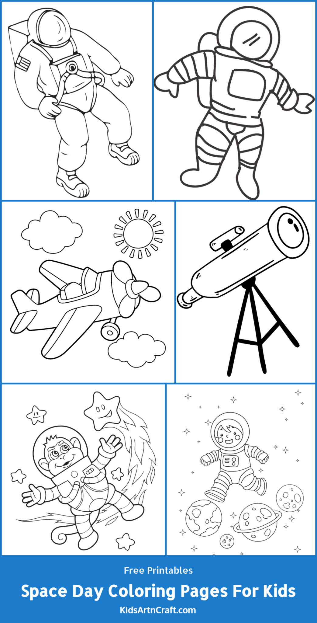 Space Day Coloring Pages For Kids – Free Printables - Kids Art & Craft
