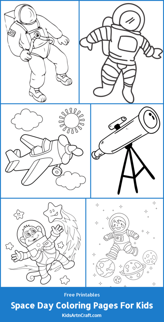 Space Day Coloring Pages For Kids – Free Printables - Kids Art & Craft