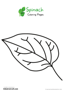 Spinach Coloring Pages For Kids – Free Printables - Kids Art & Craft