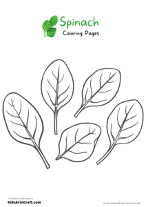 Spinach Coloring Pages For Kids – Free Printables - Kids Art & Craft