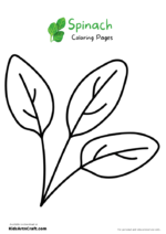 Spinach Coloring Pages For Kids – Free Printables - Kids Art & Craft