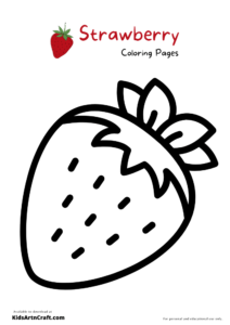 Strawberry Coloring Pages For Kids – Free Printables - Kids Art & Craft
