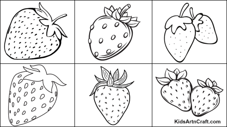 Strawberry Coloring Pages For Kids – Free Printables - Kids Art & Craft