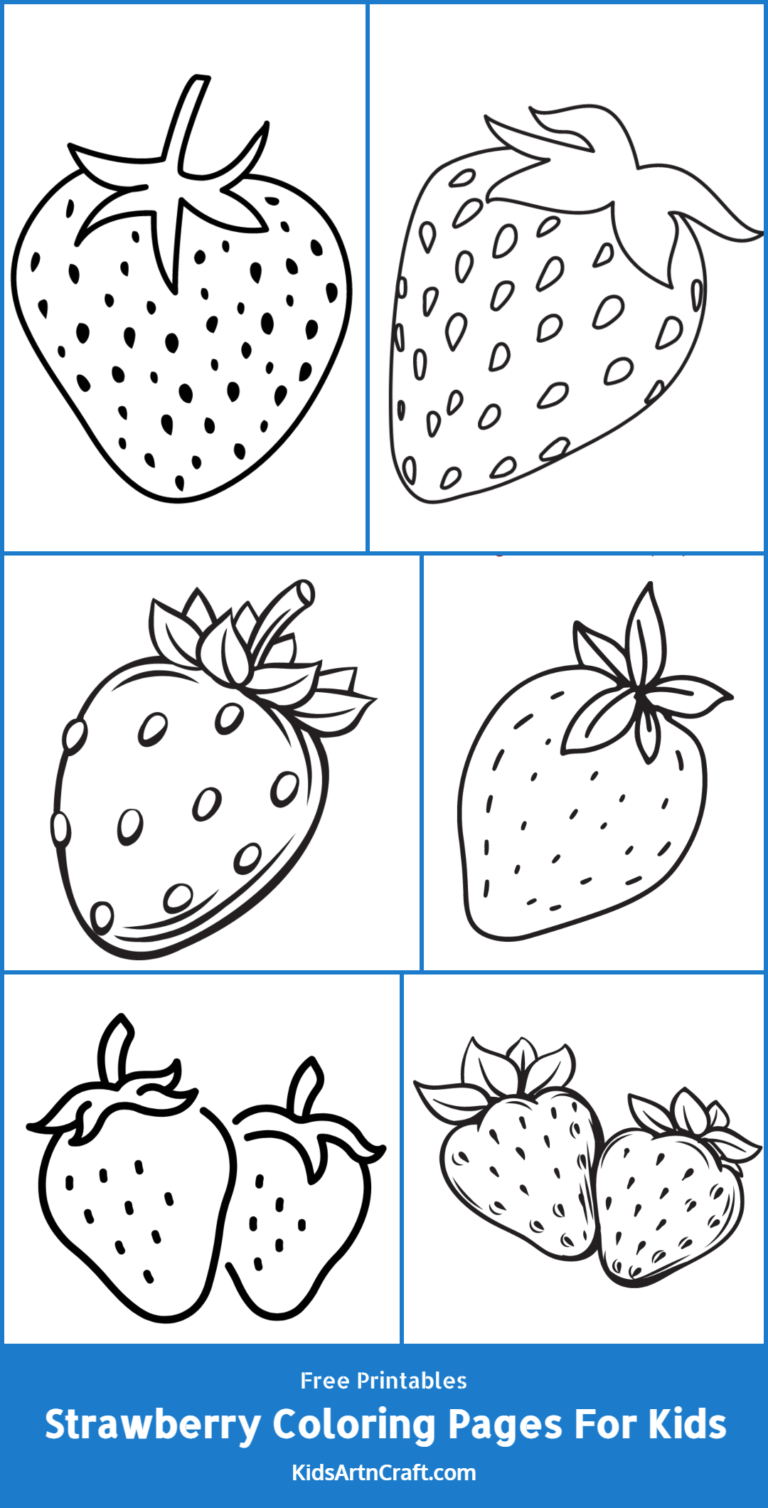 Strawberry Coloring Pages For Kids – Free Printables - Kids Art & Craft