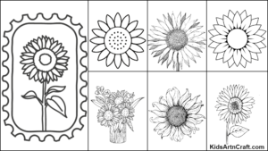 Sunflower Coloring Pages For Kids – Free Printables - Kids Art & Craft