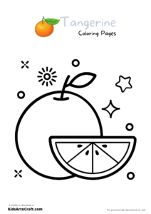 Tangerine Coloring Pages For Kids – Free Printables - Kids Art & Craft