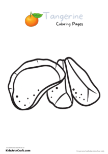Tangerine Coloring Pages For Kids – Free Printables - Kids Art & Craft