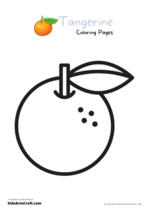 Tangerine Coloring Pages For Kids – Free Printables - Kids Art & Craft