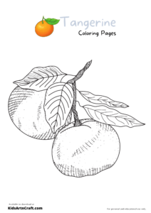 Tangerine Coloring Pages For Kids – Free Printables - Kids Art & Craft