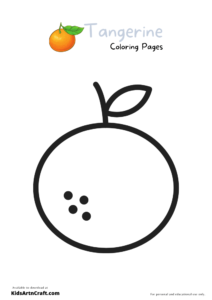 Tangerine Coloring Pages For Kids – Free Printables - Kids Art & Craft