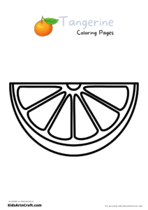 Tangerine Coloring Pages For Kids – Free Printables - Kids Art & Craft