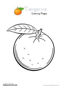 Tangerine Coloring Pages For Kids – Free Printables - Kids Art & Craft