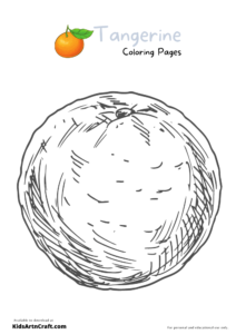 Tangerine Coloring Pages For Kids – Free Printables - Kids Art & Craft