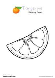 Tangerine Coloring Pages For Kids – Free Printables - Kids Art & Craft