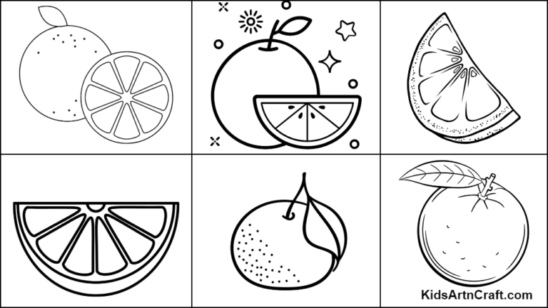 Tangerine Coloring Pages For Kids – Free Printables - Kids Art & Craft