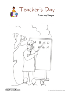 Teacher’s Day Coloring Pages For Kids – Free Printables - Kids Art & Craft