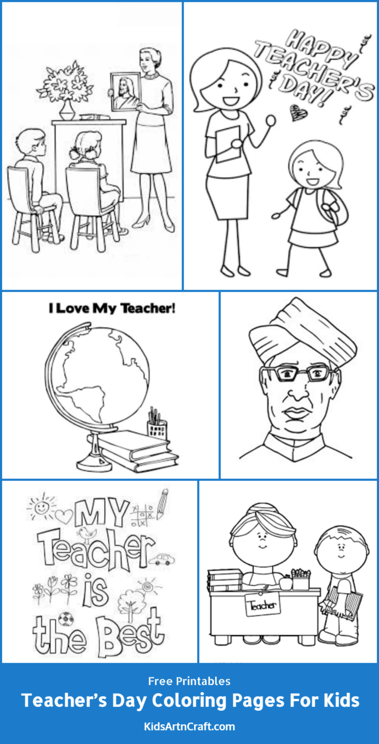 Teacher’s Day Coloring Pages For Kids – Free Printables - Kids Art & Craft