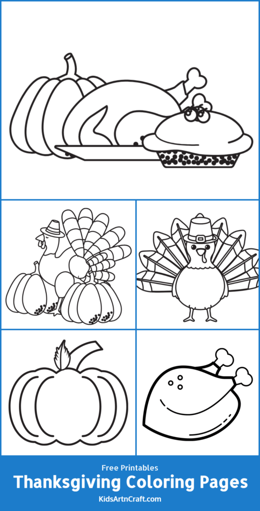 Thanksgiving Coloring Pages For Kids – Free Printables - Kids Art & Craft