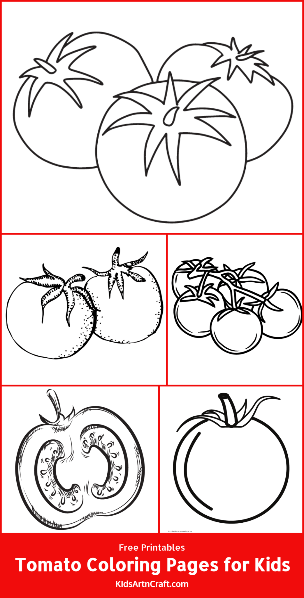 Tomato Coloring Pages For Kids – Free Printables - Kids Art & Craft
