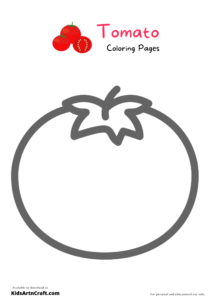 Tomato Coloring Pages For Kids – Free Printables - Kids Art & Craft
