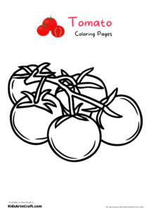 Tomato Coloring Pages For Kids – Free Printables - Kids Art & Craft