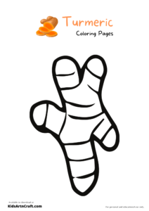 Turmeric Coloring Pages For Kids – Free Printables - Kids Art & Craft