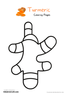 Turmeric Coloring Pages For Kids – Free Printables - Kids Art & Craft