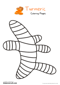 Turmeric Coloring Pages For Kids – Free Printables - Kids Art & Craft