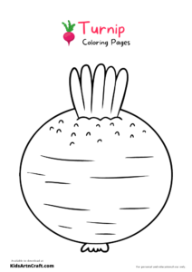 Turnip Coloring Pages For Kids – Free Printables - Kids Art & Craft