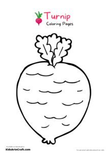 Turnip Coloring Pages For Kids – Free Printables - Kids Art & Craft