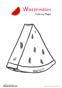 Watermelon Coloring Pages For Kids – Free Printables - Kids Art & Craft