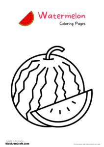 Watermelon Coloring Pages For Kids – Free Printables - Kids Art & Craft